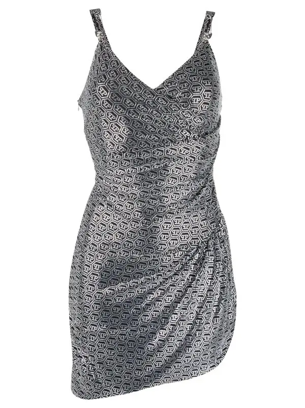 Philipp Plein Crystal-embellished Mini Dress - Black