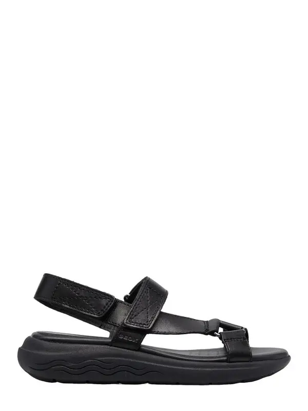 Geox Spherica Touch Strap Sandals - Black