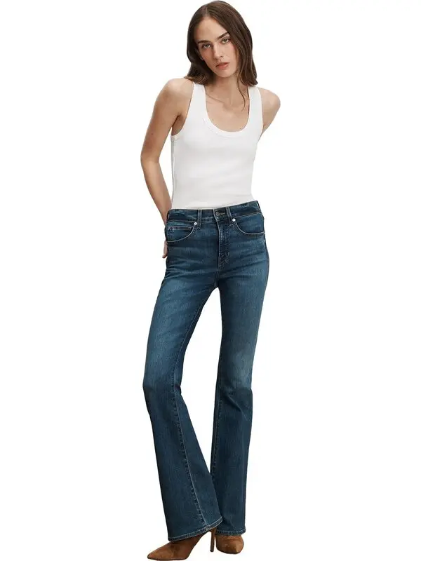 Veronica Beard Beverly Skinny-flare Jean - Bright Blue