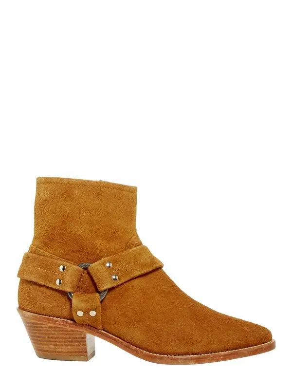GOLDEN GOOSE Bretagne Mid-heel Moto Booties - Copper Sue