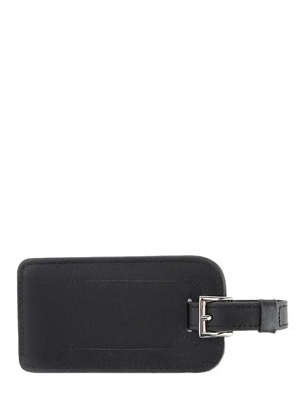 ROYCE NEW YORK Leather Luggage Tag - Black