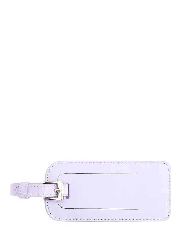 ROYCE NEW YORK Leather Luggage Tag - Lavender
