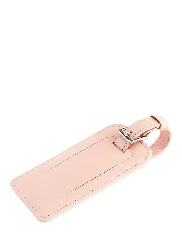 ROYCE NEW YORK Leather Luggage Tag - Light Pink