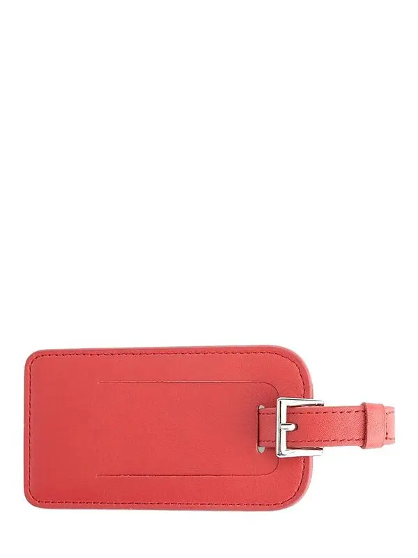 ROYCE NEW YORK Leather Luggage Tag - Red