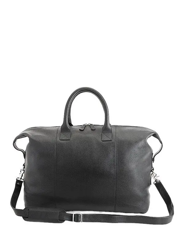 ROYCE NEW YORK Pebble Grain Duffle Bag - Black