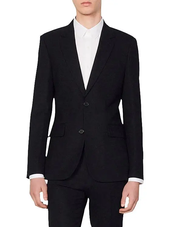 Sandro Legacy Navy Suit Jacket - Navy Blue