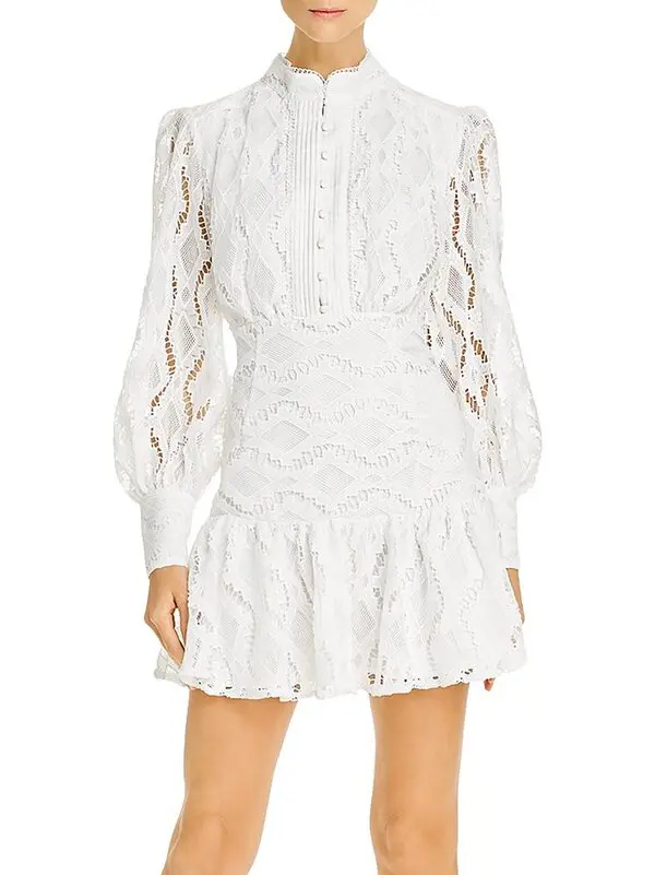 Bardot Remy Lace Mini Dress - Ivory