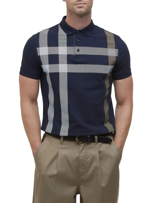 Barbour Blaine Tartan Polo - Navy/ Pine
