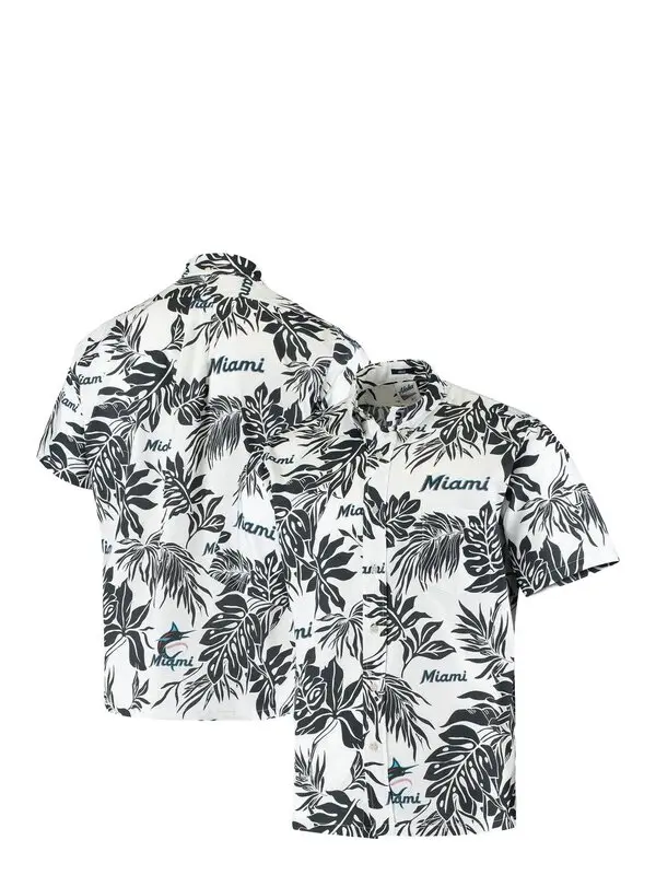 Reyn Spooner Miami Marlins Aloha Button-down Shirt - White