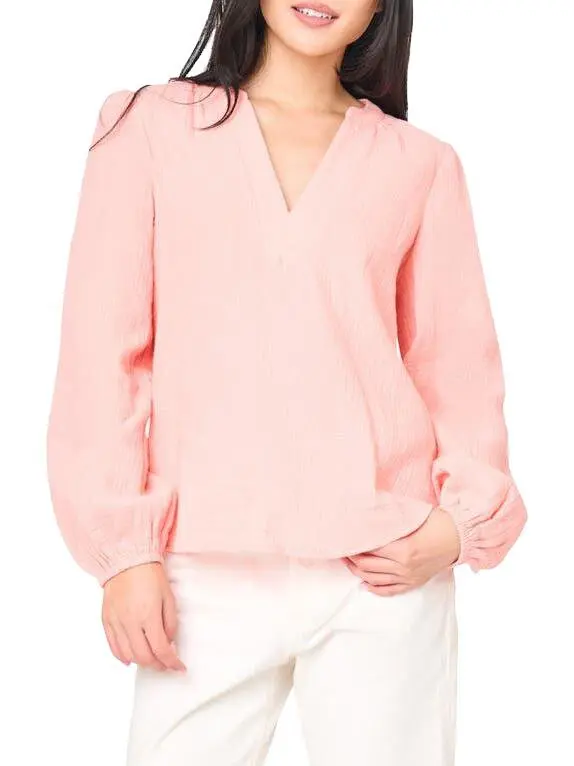 GIBSONLOOK Cotton Gauze Blouse - Peach