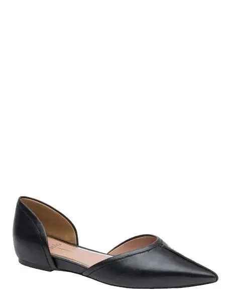 Linea Paolo Doria Pointed Toe Flat - Black
