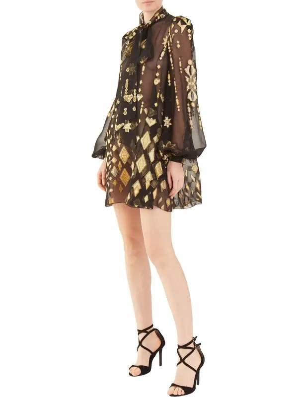 Zuhair Murad Embroidered Silk-blend Mini Dress - Multi