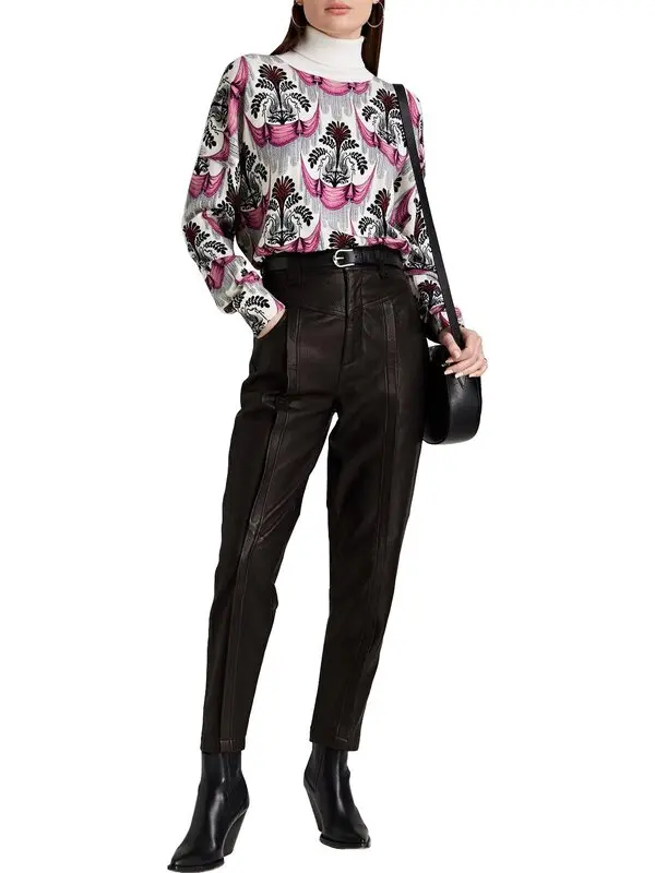 Rabanne Oversized Printed Wool Turtleneck Sweater - Off-white