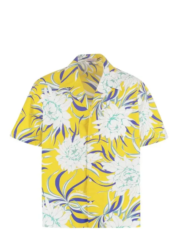 Valentino Garavani Graphic-print Short-sleeve Shirt - Yellow