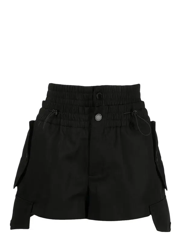Monse Smocked-detail Cargo Shorts - Black