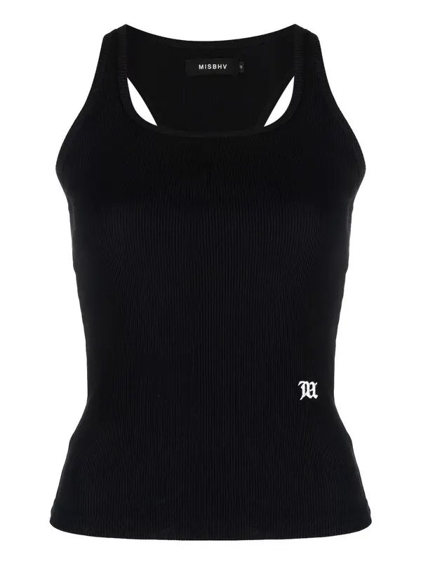 MISBHV Ribbed-knit Tank Top - Black