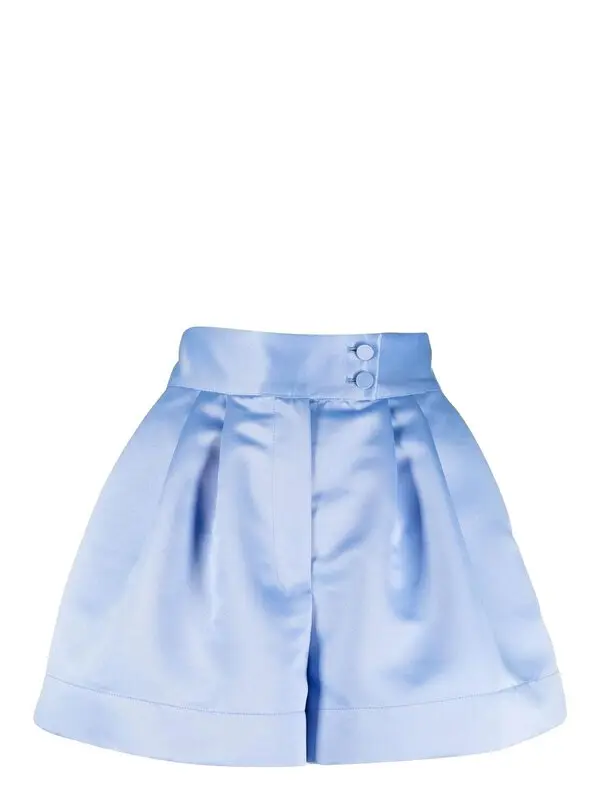 STYLAND Satin Tailored Shorts - Blue