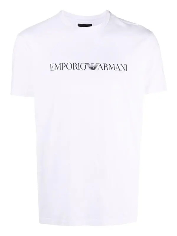 Emporio Armani Logo-print Cotton T-shirt - White