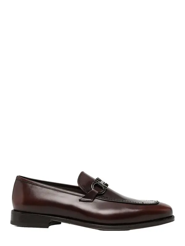 FERRAGAMO Leather Seattle Loafers - Brown