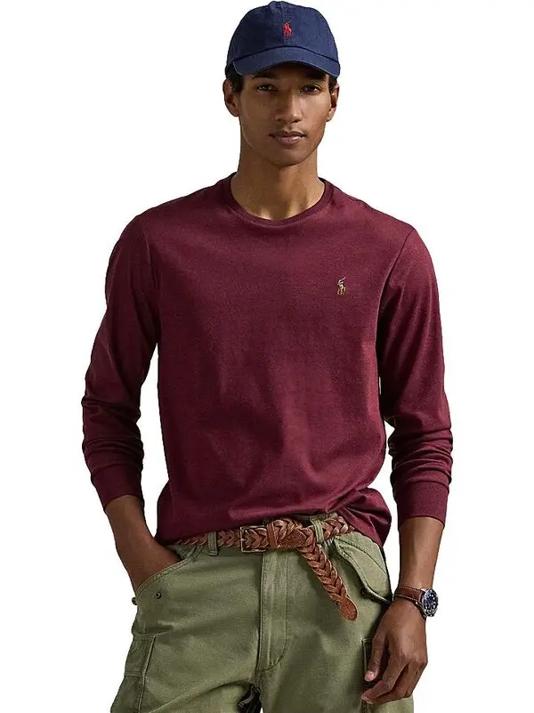 Polo Ralph Lauren Slim Fit Long Sleeve Tee - Red