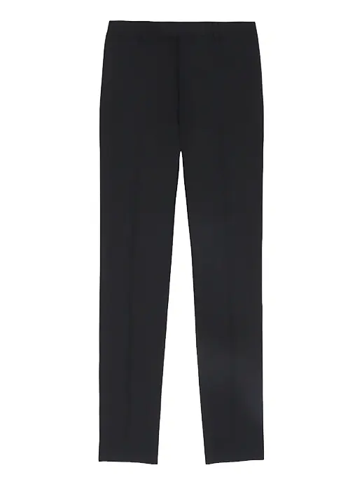 Sandro Berkeley Slim-fit Tapered Wool Trousers - Bleus