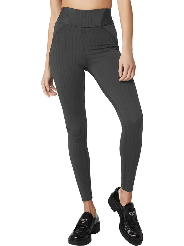 Alo Yoga Pinstripe Jacquard Extreme High-waist Legging - Anthracite/black