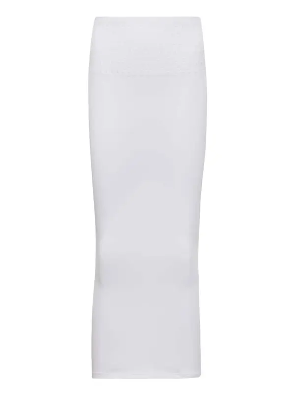 Alaïa Cutout Technical Midi Skirt - White