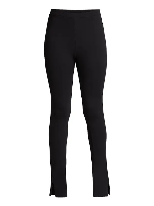 TOTEME Zip-cuff Viscose Leggings - Black