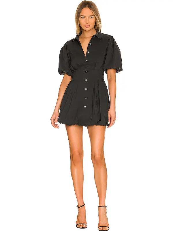 Simkhai Cleo Poplin Shirt Dress - Black