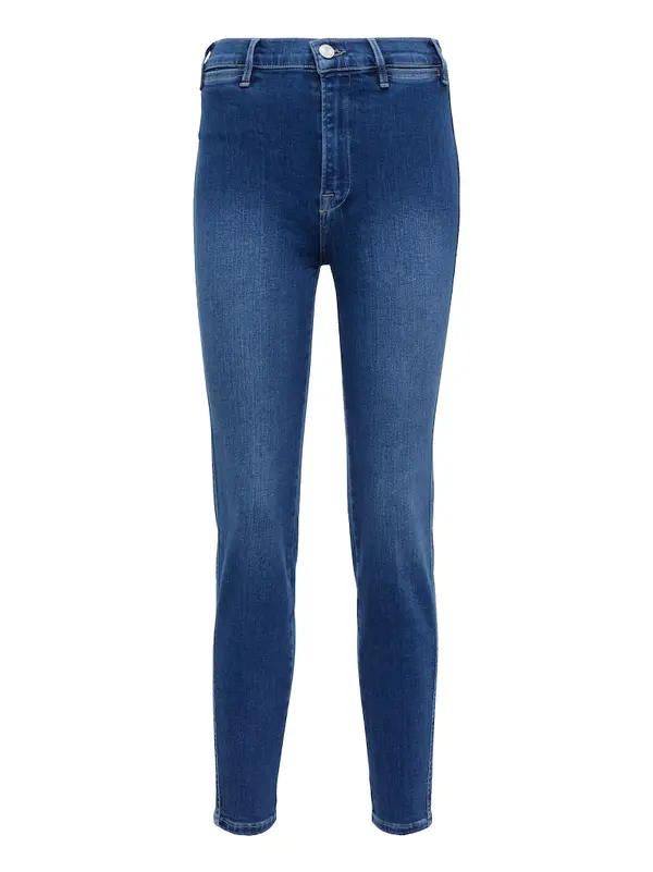 FRAME Le Sylvie Crop High-rise Slim Jeans - Blue
