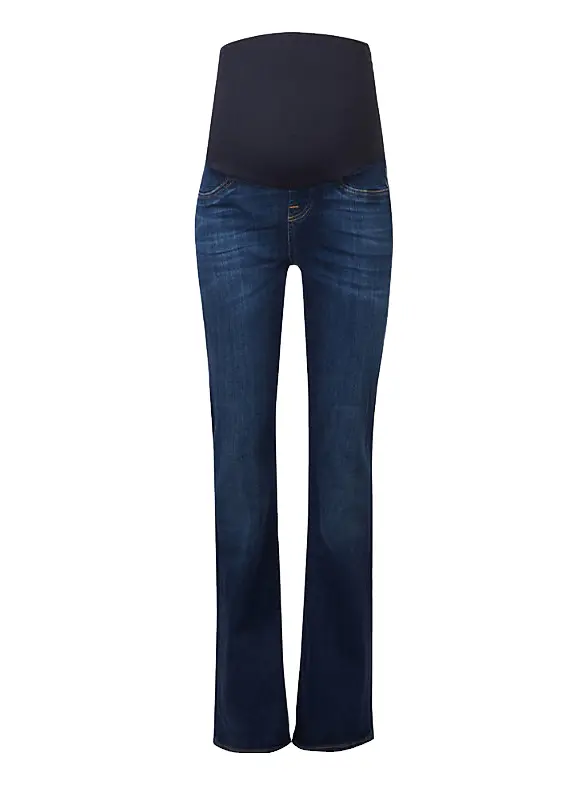 7 For All Mankind Maternity Bootcut High-rise Stretch-denim Jeans - Luxe Starlight