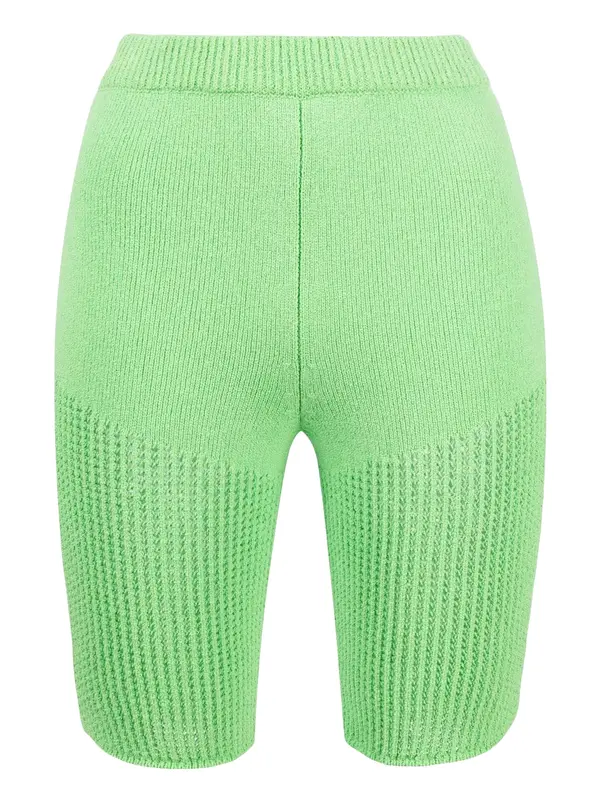 Nanushka Crochet Cycling Shorts - Green