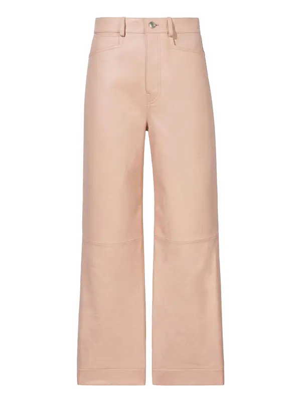 Proenza Schouler White Label Cropped Leather Trousers - Pink