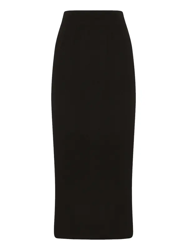 Dolce & Gabbana Virgin Wool Pencil Skirt - Black