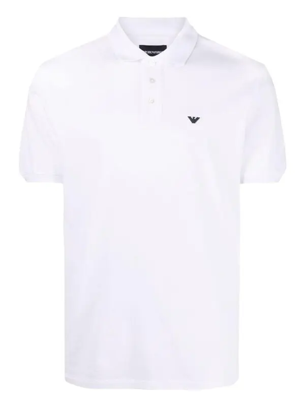 Emporio Armani Logo-embroidered Polo Shirt - White