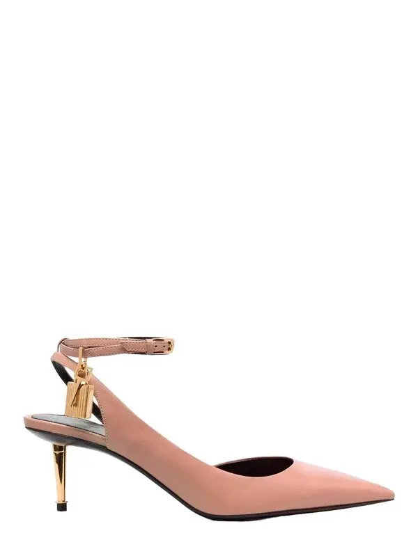 TOM FORD 70mm Padlock-detail Leather Pumps - Neutrals