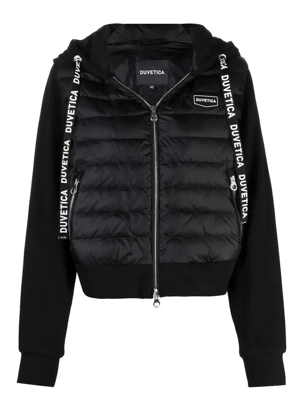 Duvetica Bolsena Panelled Puffer Jacket - Black