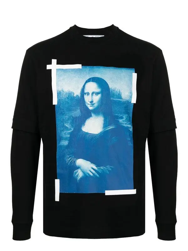 Off-White Monalisa Print Long-sleeve T-shirt - Black
