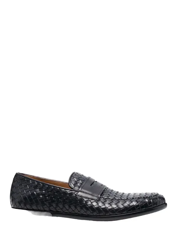 DOUCAL'S Woven Leather Loafers - Blue