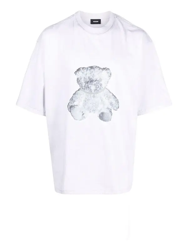 We11Done Negative Teddy Print T-shirt - Grey