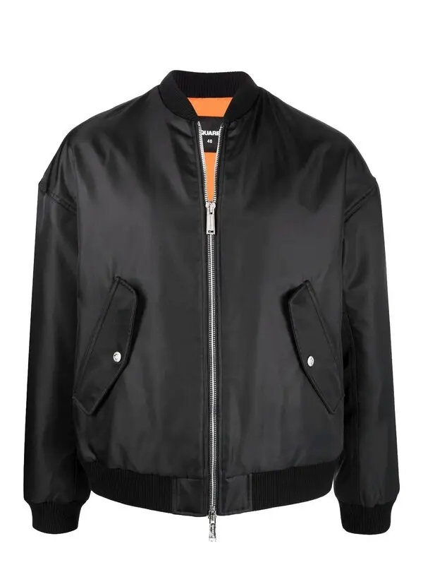 Dsquared2 Slogan-print Bomber Jacket - Black