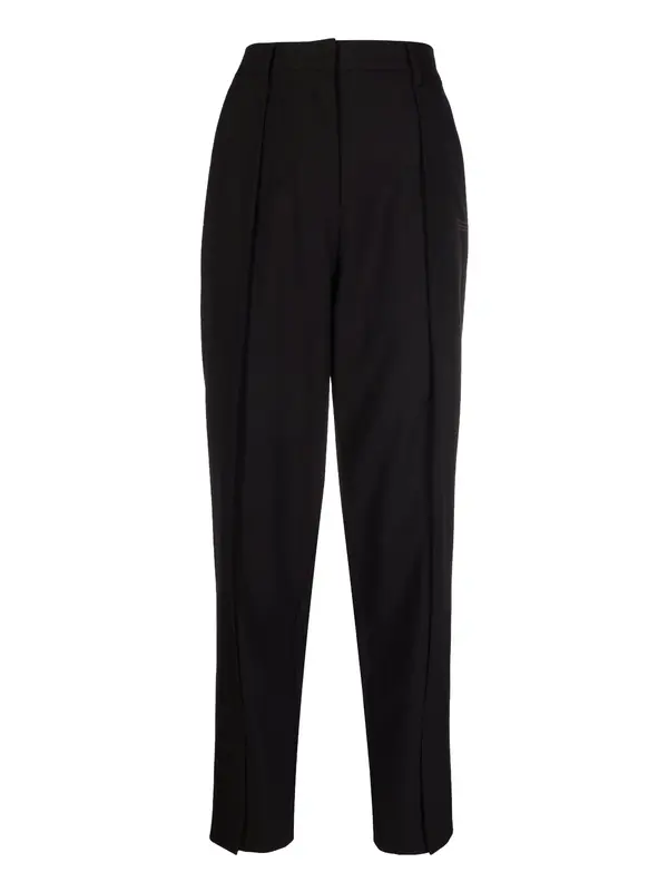 Off-White Logo-print Tailored Trousers - Black