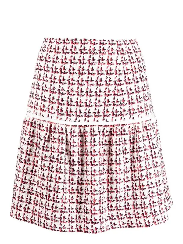 FERRAGAMO Textured A-line Mini Skirt - White