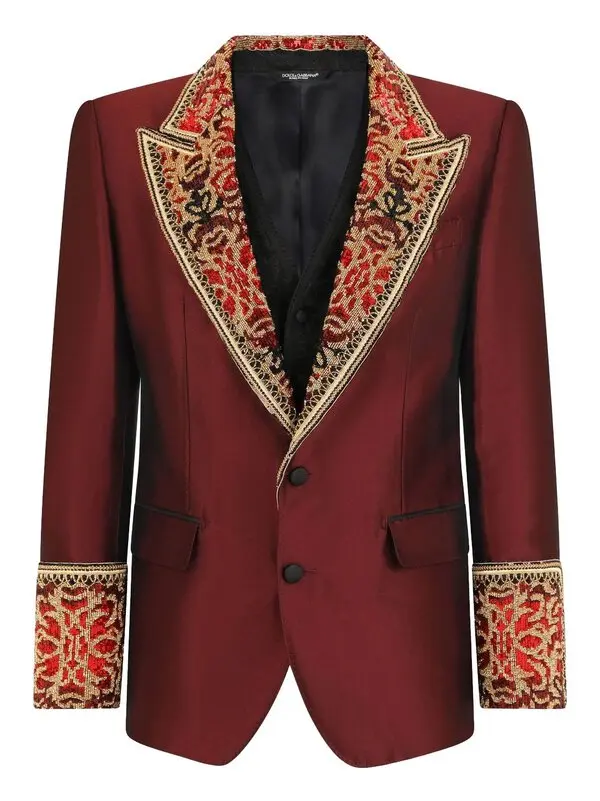 Dolce & Gabbana Sicilia-fit Rhinestone-embellished Tuxedo Suit - Red