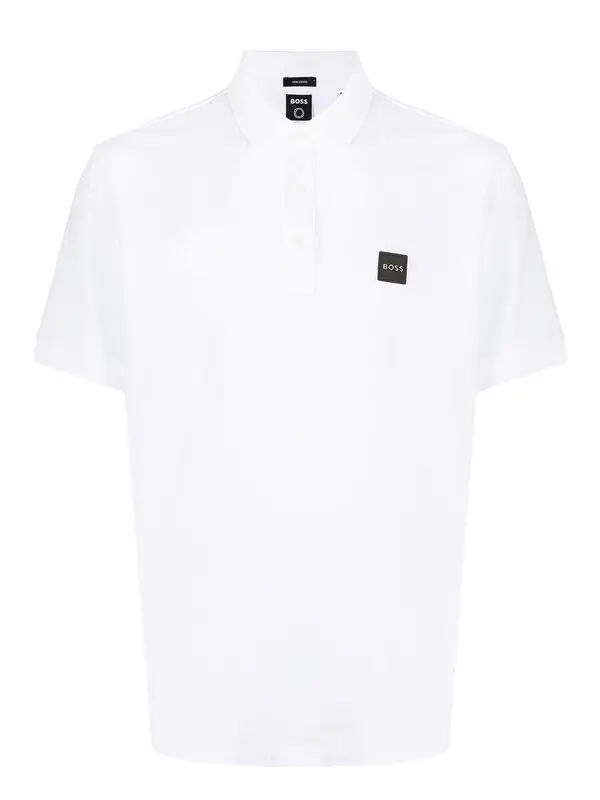 BOSS Logo-print Polo Shirt - White