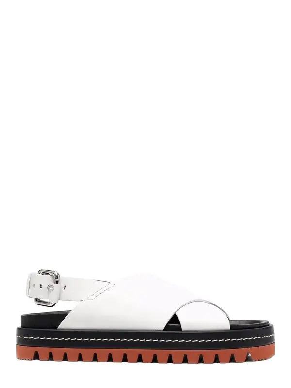 Plan C Platform Sandals - White