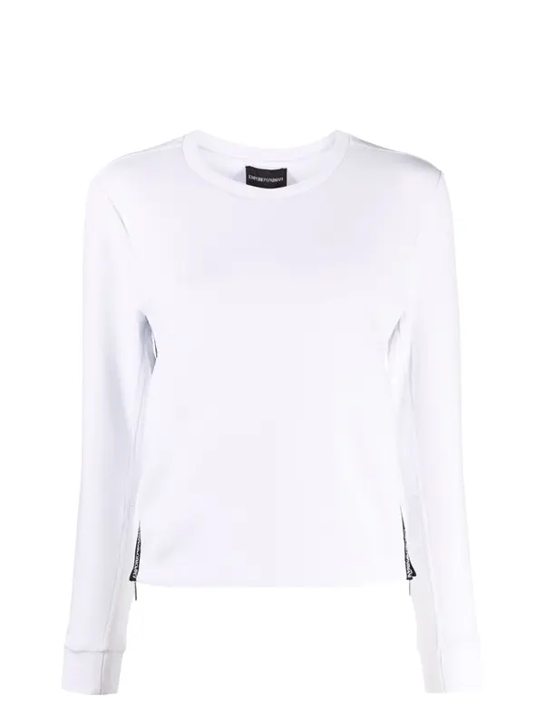 Emporio Armani Logo-trim Sweatshirt - White