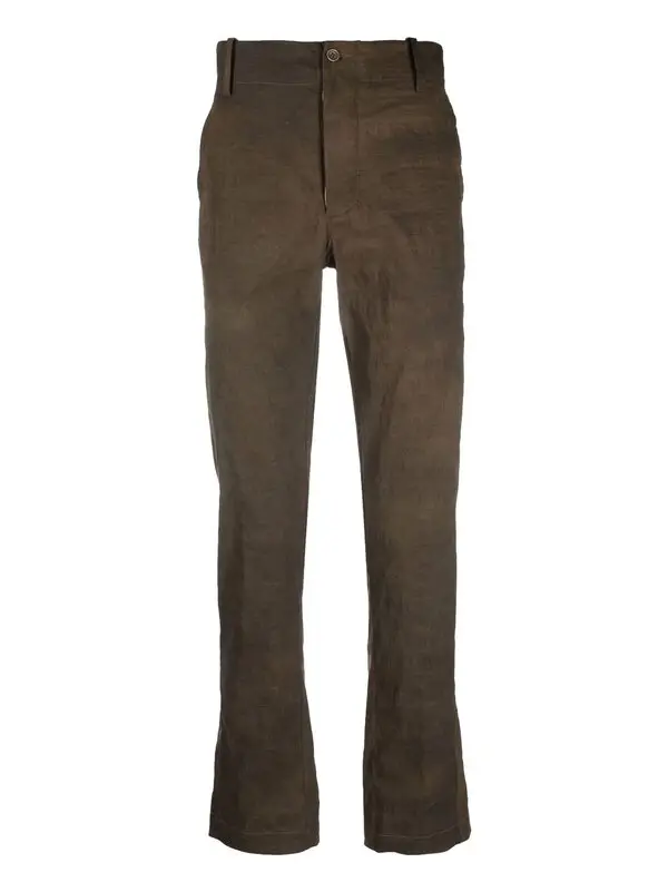 UMA WANG Straight-leg Chino Trousers - Brown