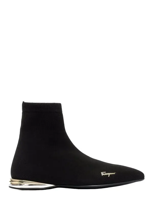 FERRAGAMO Missy Logo Boots - Black