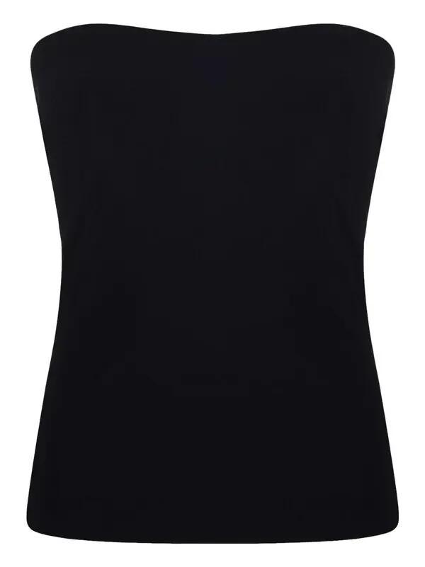 Norma Kamali Strapless Bandeau Top - Black